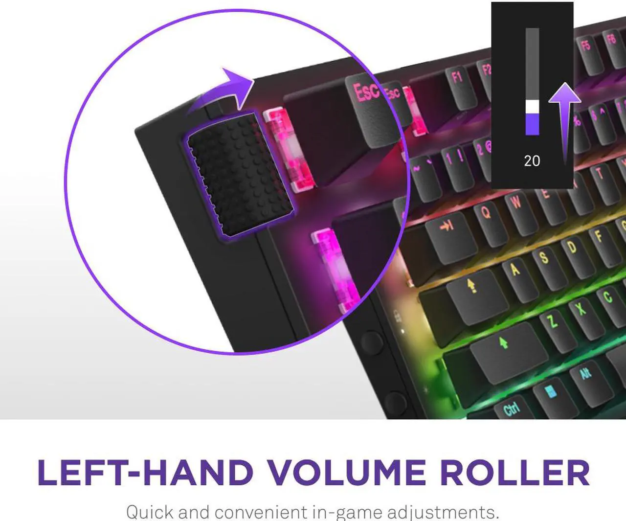 NZXT Function 2 Optical Gaming Keyboard, Linear optical switches, 8,000 ...