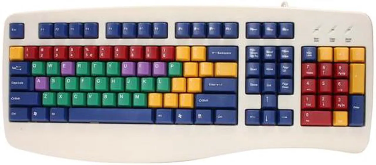 chestercreektech CCT LearningBoard LB2W Color Wired Keyboard - Newegg.com