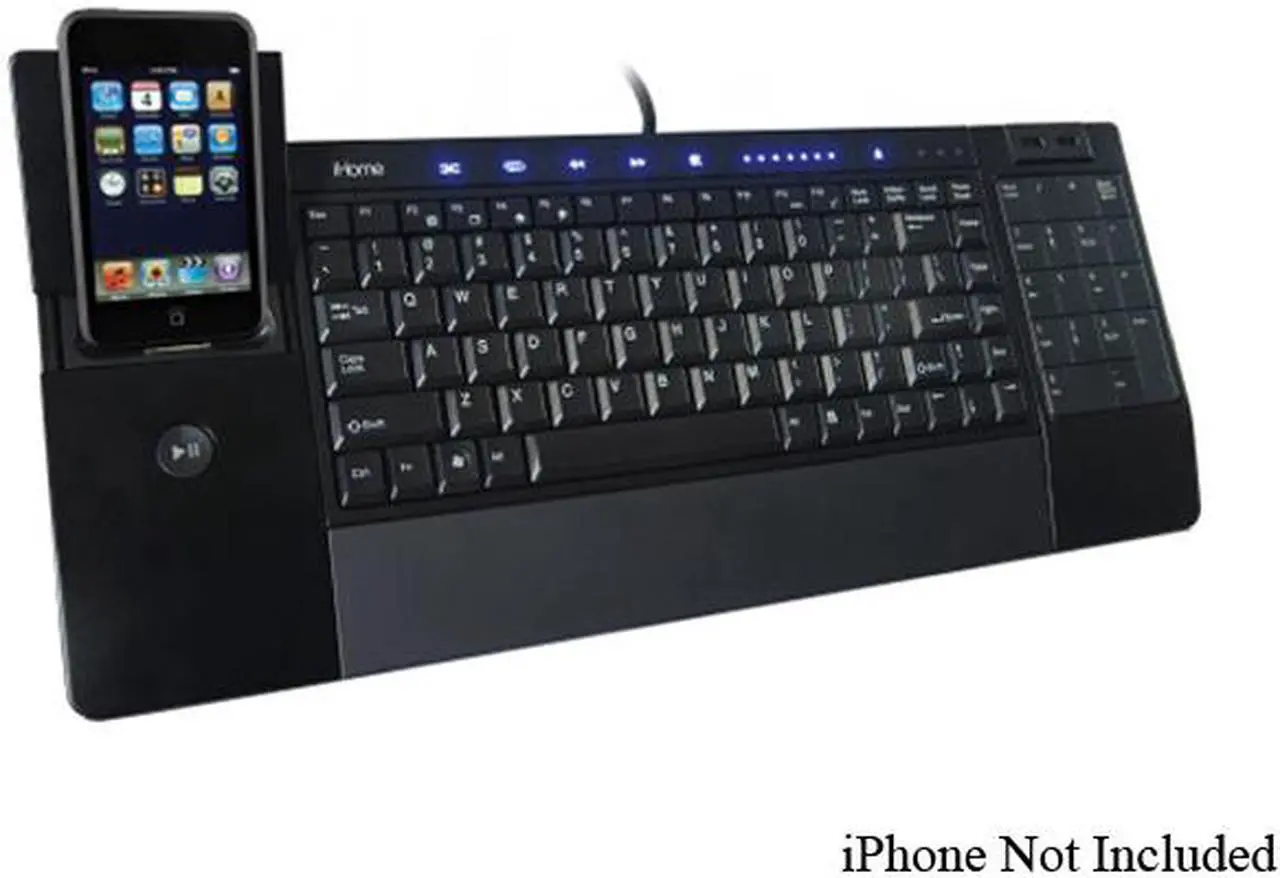 iHome IH-K230MB Black Wired iConnect Media Keyboard - Newegg.com