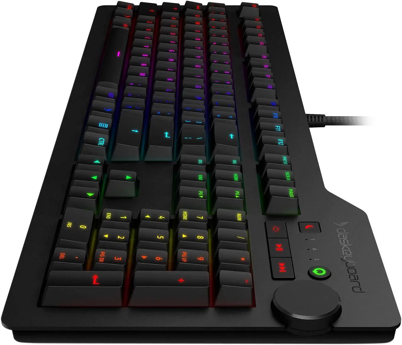 Das Keyboard 4Q Soft Tactile MX Brown RGB Smart Mechanical Keyboard ...