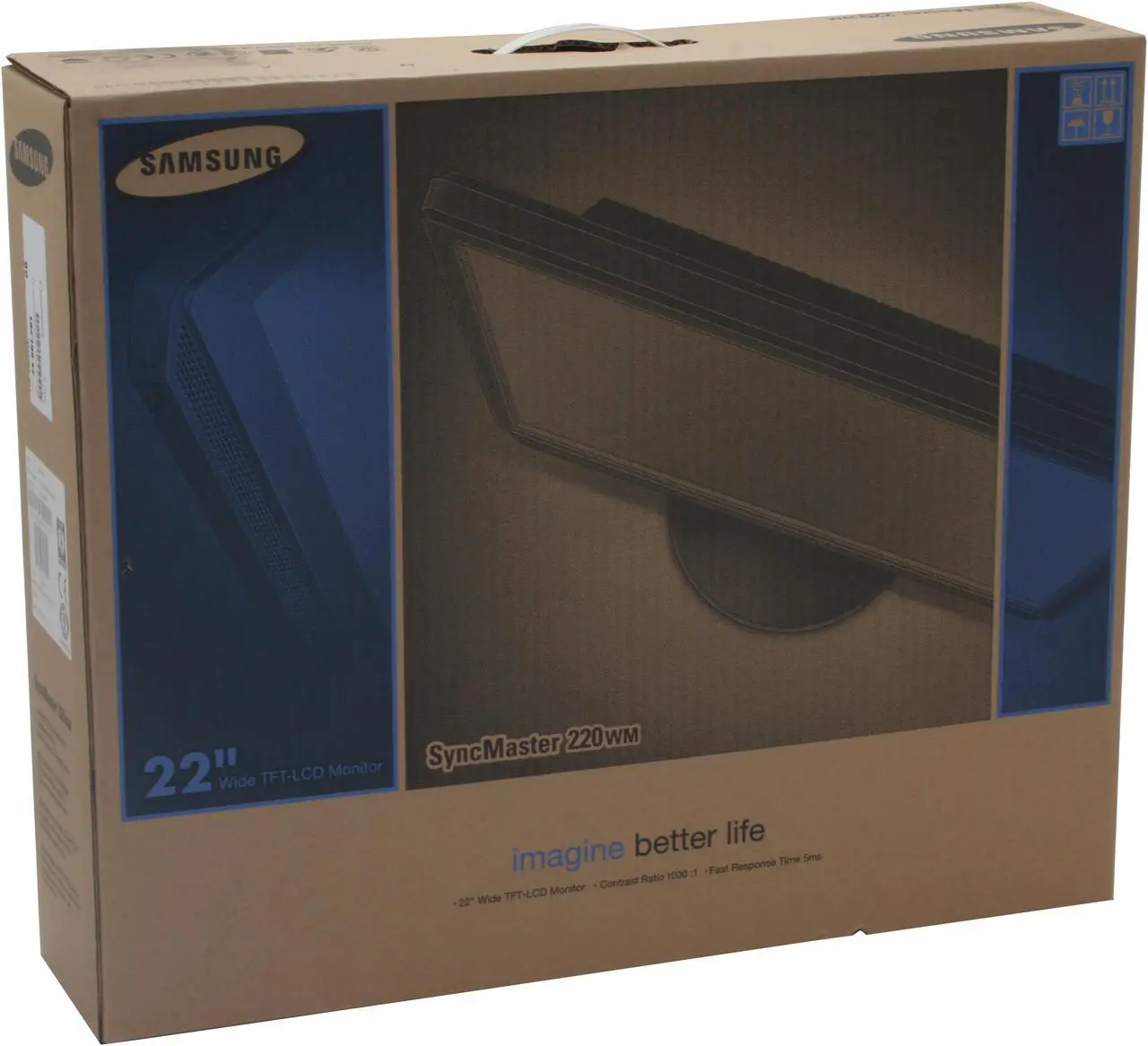 SAMSUNG 22" LCD Monitor 5 ms D-Sub, DVI-D 220WM - Newegg.com