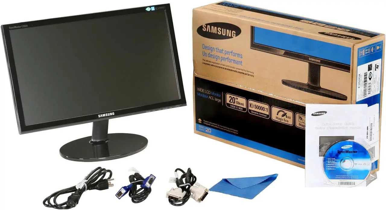 SAMSUNG 20" LCD Monitor 5 ms D-Sub, DVI E2020X - Newegg.com