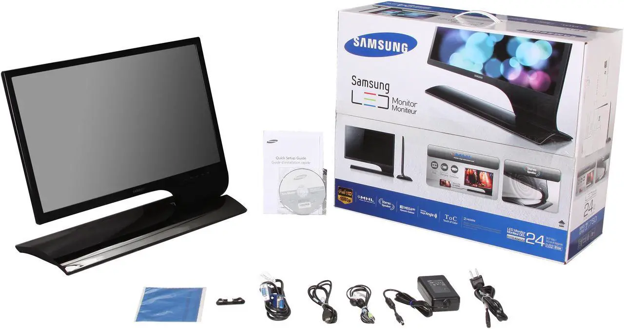 SAMSUNG S24B750V High Gloss Black 24" 2ms HDMI*2 Widescreen LED-Backlit ...