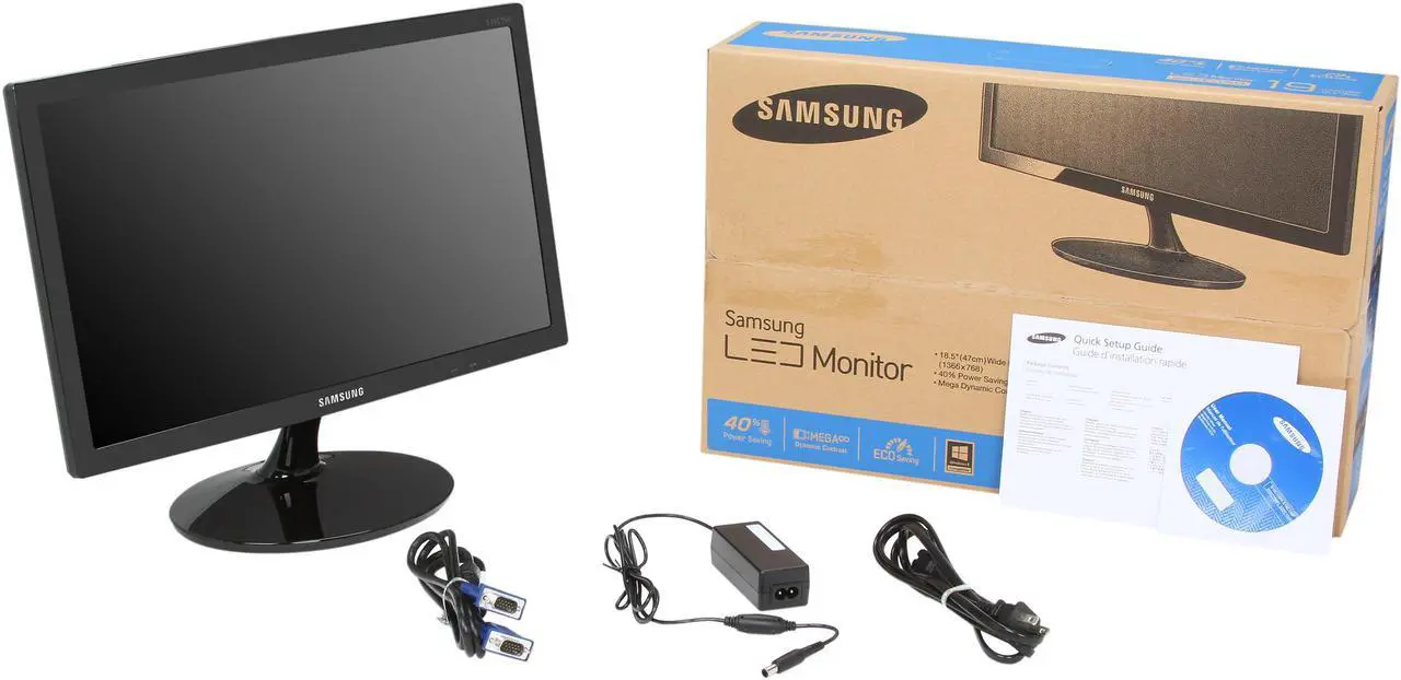 SAMSUNG 18.5" TN LCD Monitor 5ms (GTG) 1366 x 768 D-Sub S19C150F ...