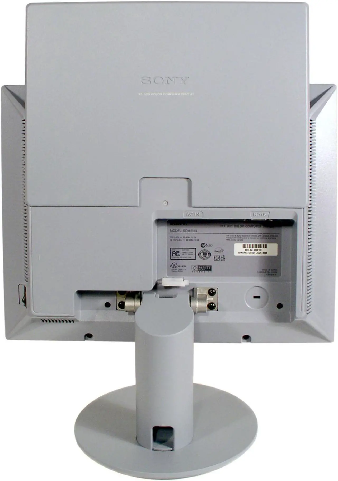 SONY 19" Active Matrix, TFT LCD SXGA LCD Monitor 25 ms 1280 x 1024 SDM ...