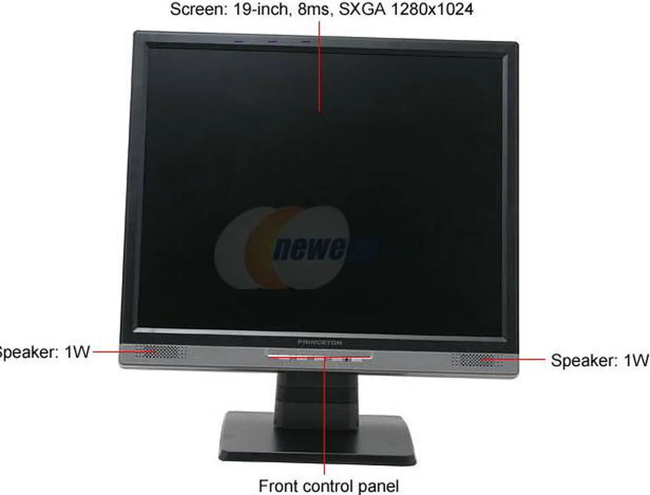 PRINCETON 19" Active Matrix, TFT LCD SXGA LCD Monitor 8 ms D-Sub, DVI-D ...