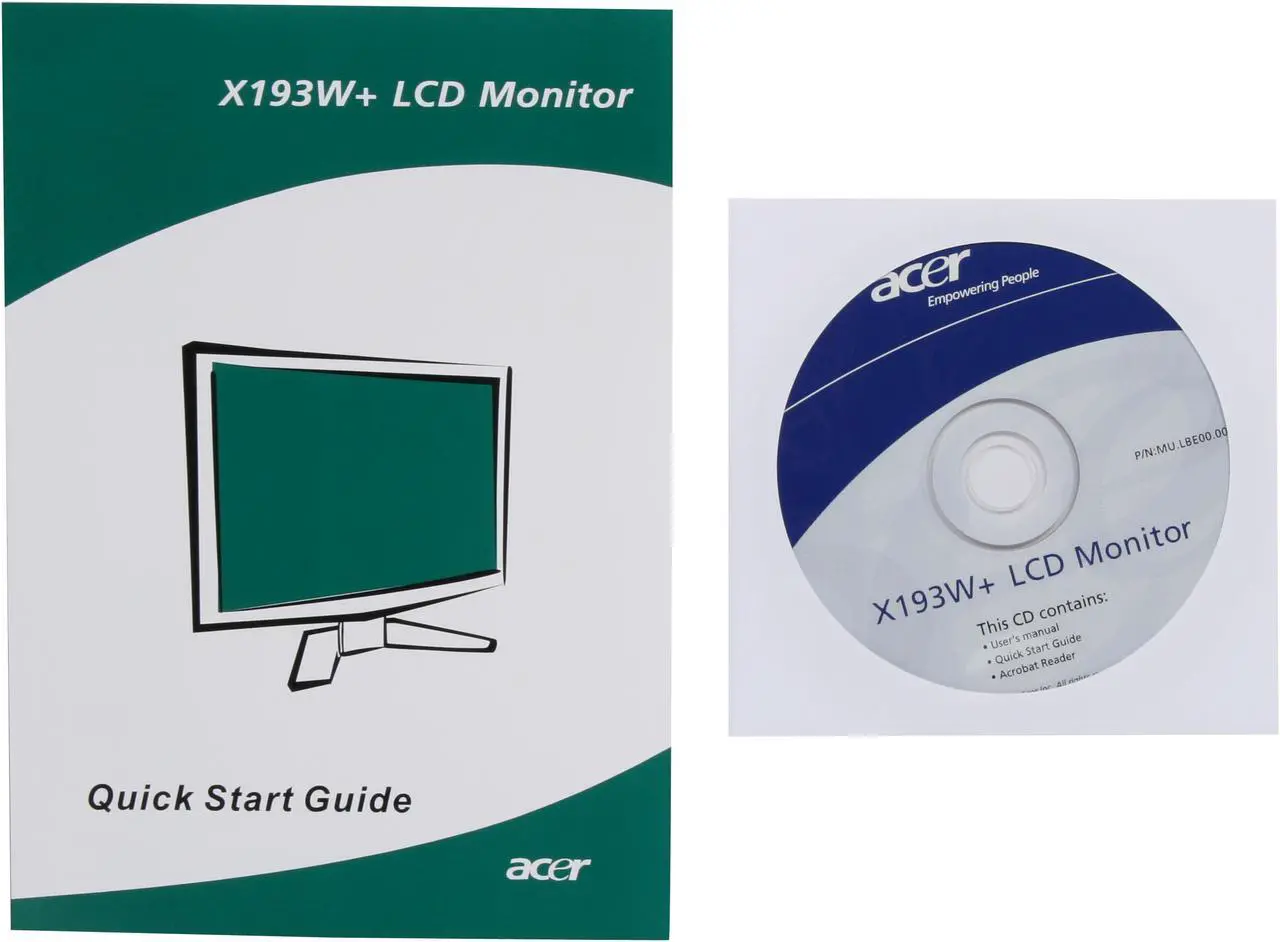 Acer X193W+BD 19" WSXGA+ 1680 x 1050 5 ms LCD Monitor - Newegg.com