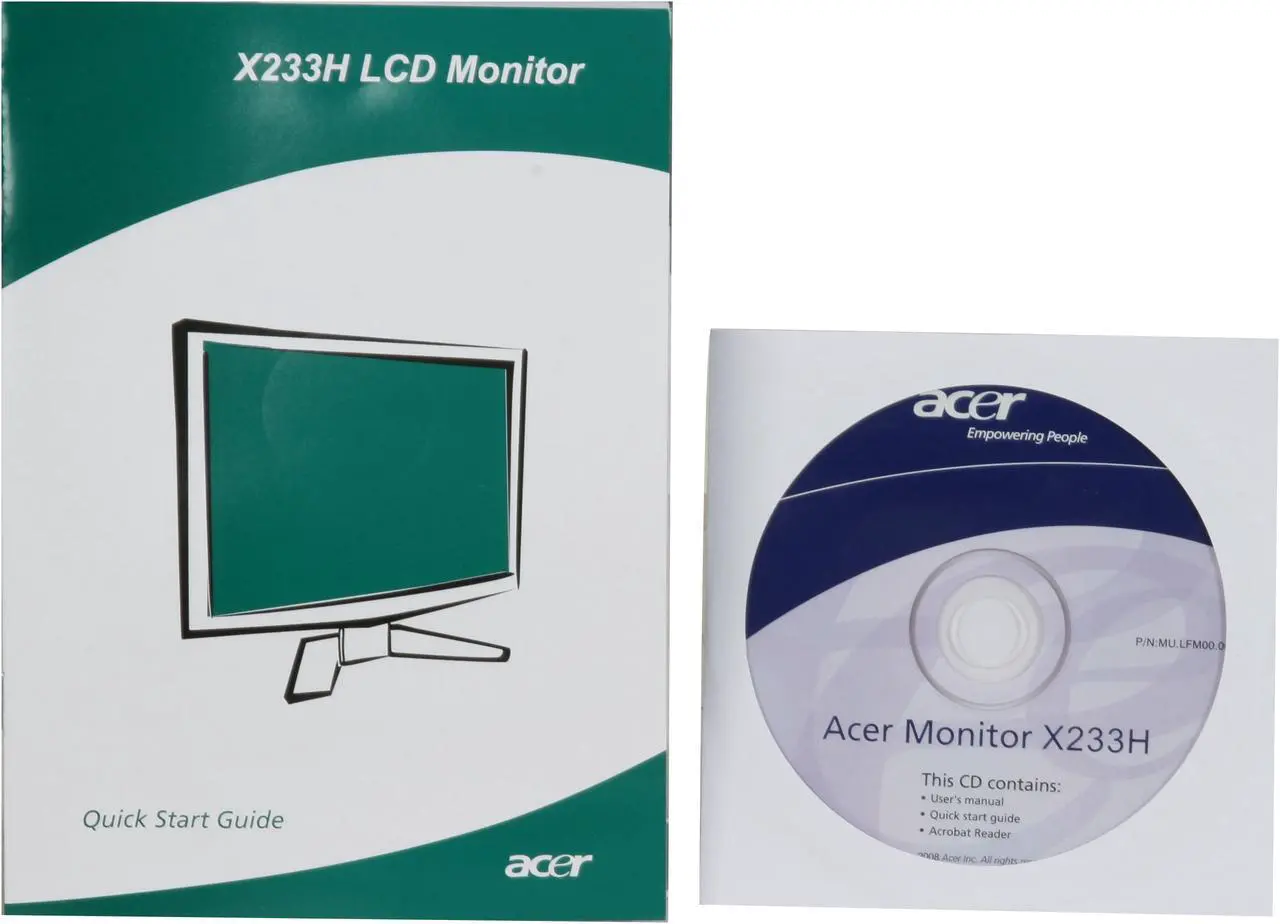 Acer X233Hbid Black 23" 5ms HDMI Full 1080P Widescreen LCD Monitor 300 ...
