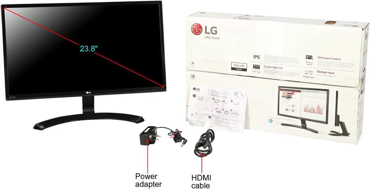 LG 24MP60VQ-P 23.8" 75Hz 5ms Full HD IPS LED Monitor - Newegg.com