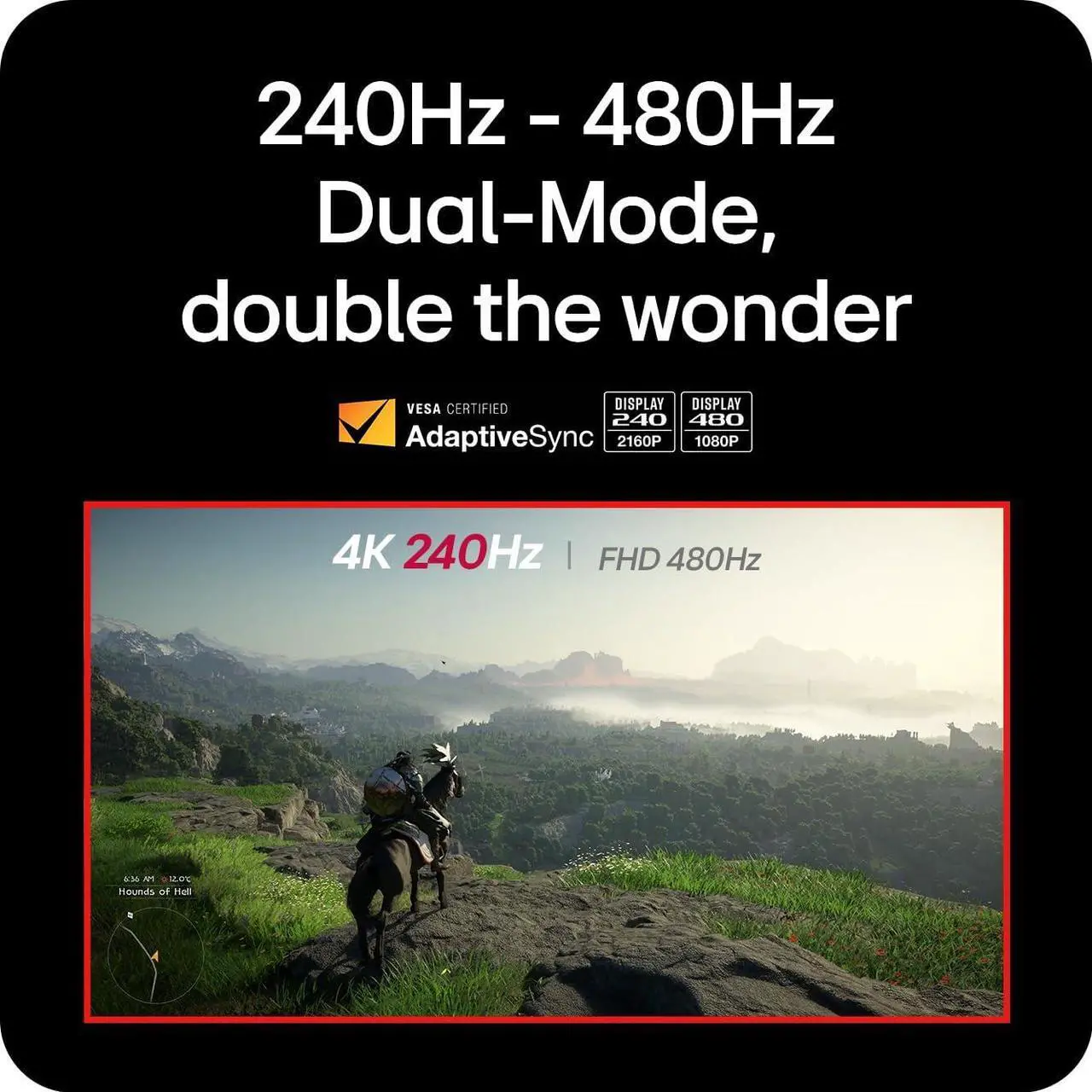 LG 27" 240 Hz IPS Black UHD Gaming Monitor FreeSync Premium Pro & G-Sync Compatible DCI-P3 99% ...