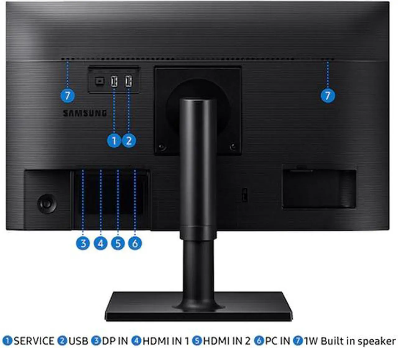 SAMSUNG 24" (23.8" Viewable) 75 Hz IPS FHD Monitor 5 ms T45F ...