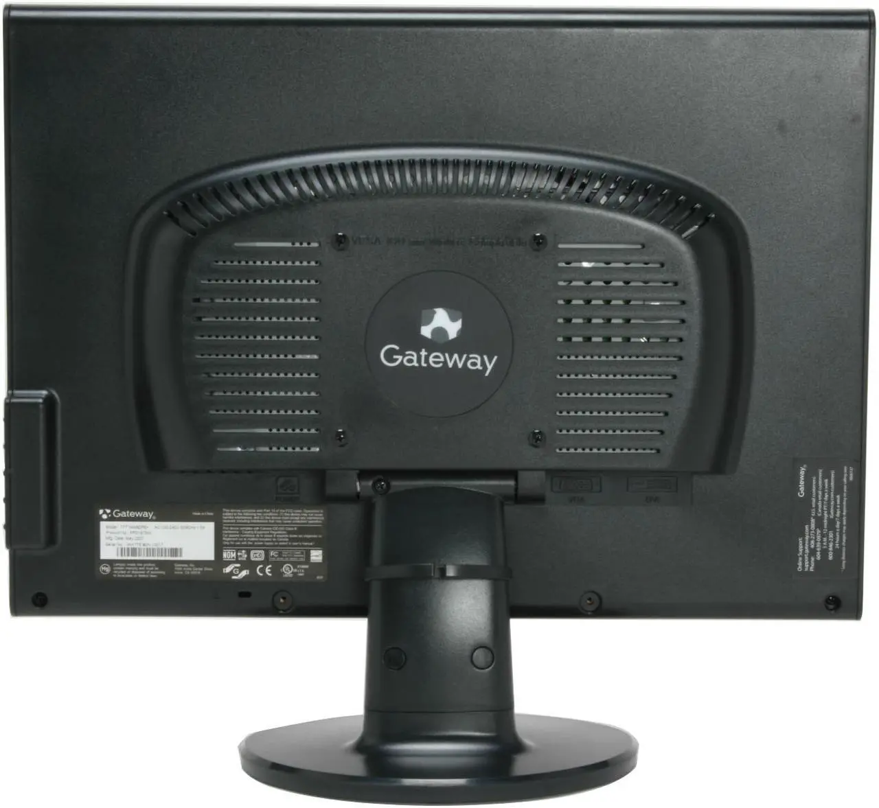 Gateway 19" Active Matrix, TFT LCD WXGA+ LCD Monitor 8 ms D-Sub, DVI-D ...