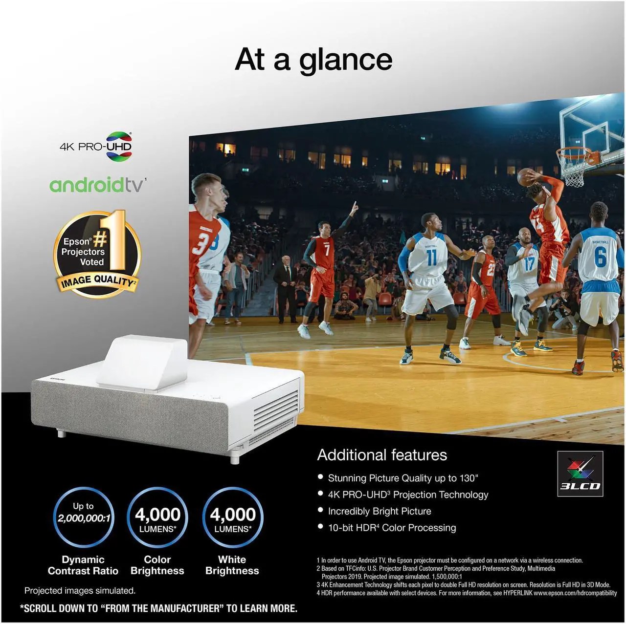 Open Box: Epson EpiqVision Ultra LS500 Laser Ultra Short Throw ...