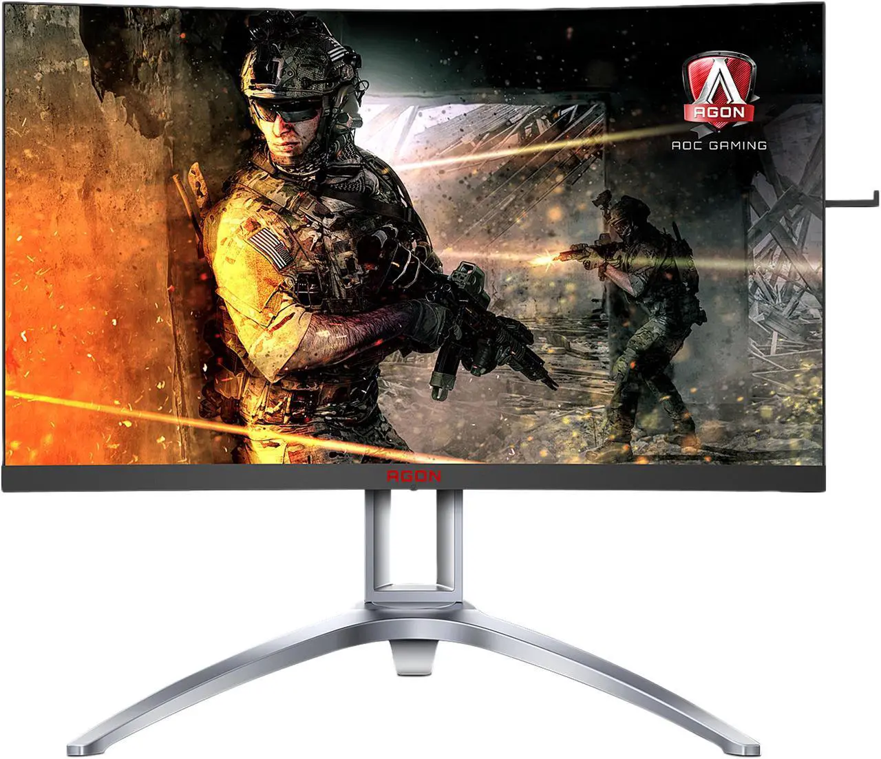 Open Box: AOC AGON AG273QCX 27" Curved Gaming Monitor, 2K QHD 1440P, VA ...