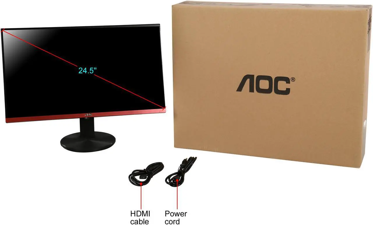 Refurbished: AOC G2590FX 24.5" Full HD 1920x1080 144Hz 1ms VGA ...