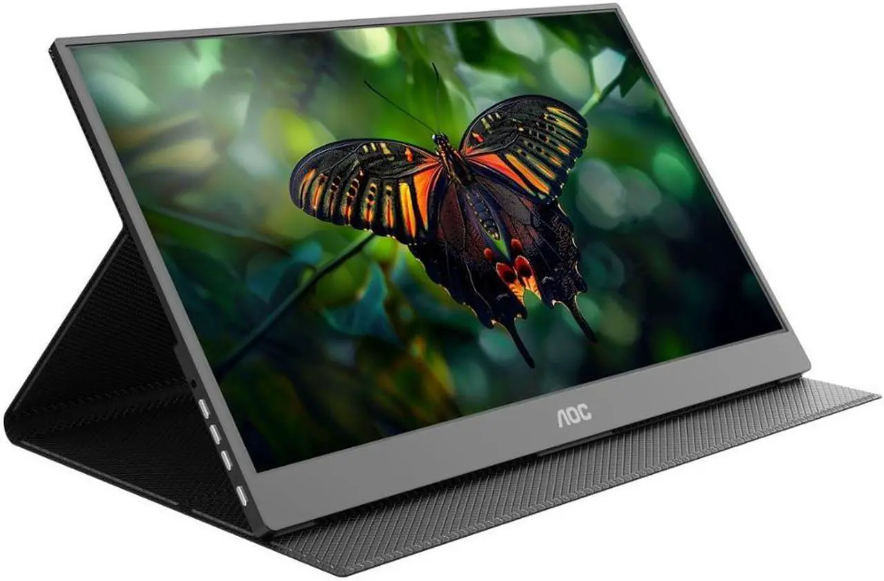 AOC 16T15 Black 16" (15.6" Viewable) Portable Monitor Built-in Speakers ...