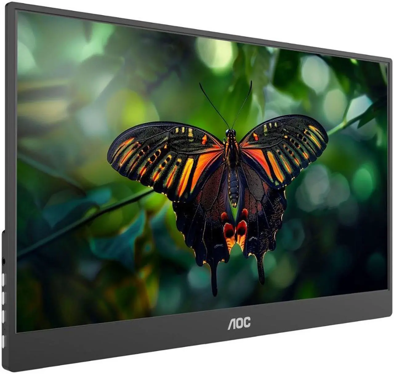 AOC 16T15 Black 16" (15.6" Viewable) Portable Monitor Built-in Speakers ...