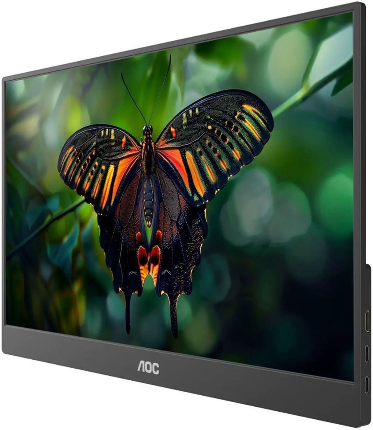 AOC 16T15 Black 16" (15.6" Viewable) Portable Monitor Built-in Speakers ...