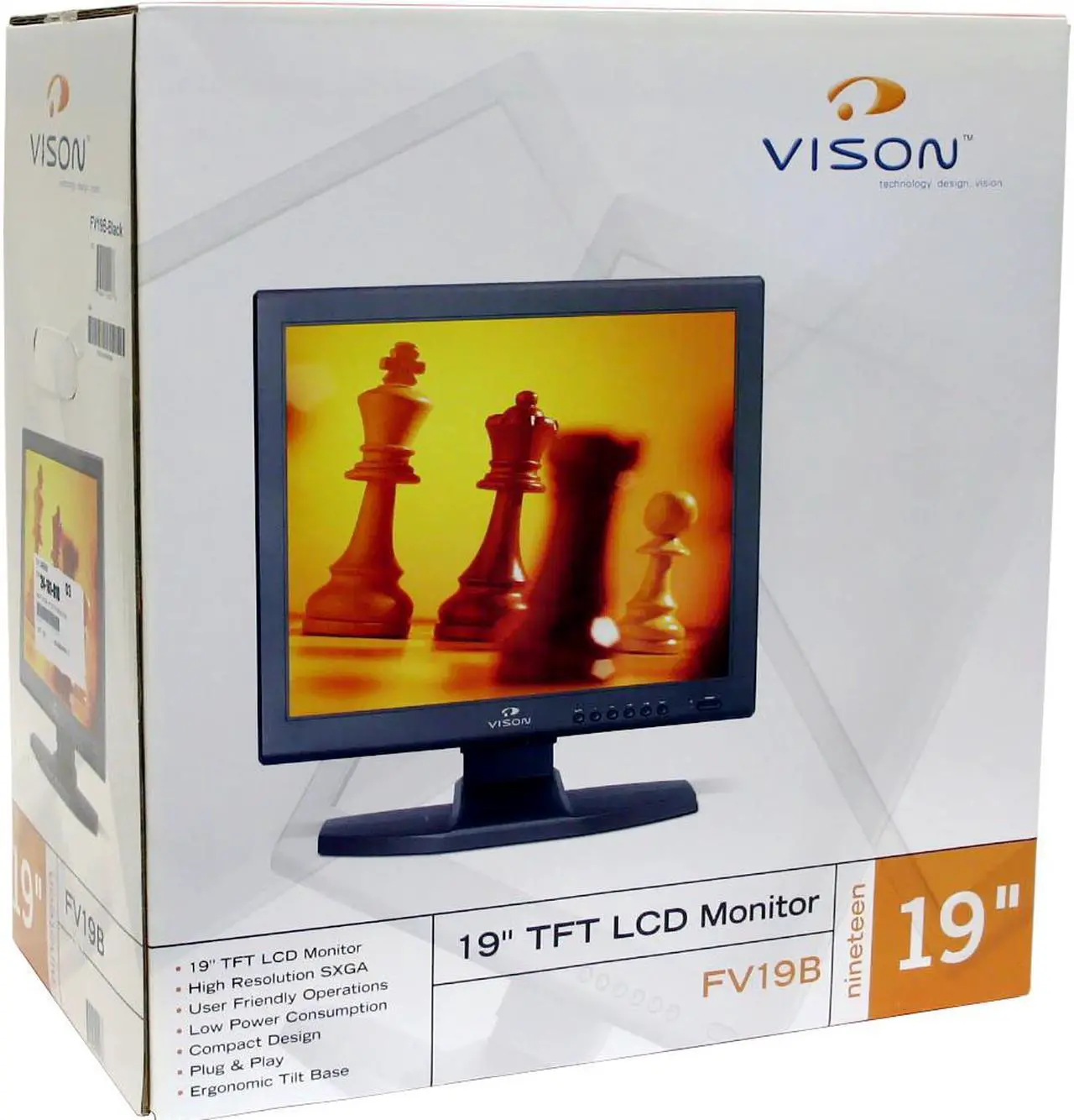 VISON 19" Active Matrix, TFT LCD SXGA LCD Monitor 25 ms FV19B - Newegg.com
