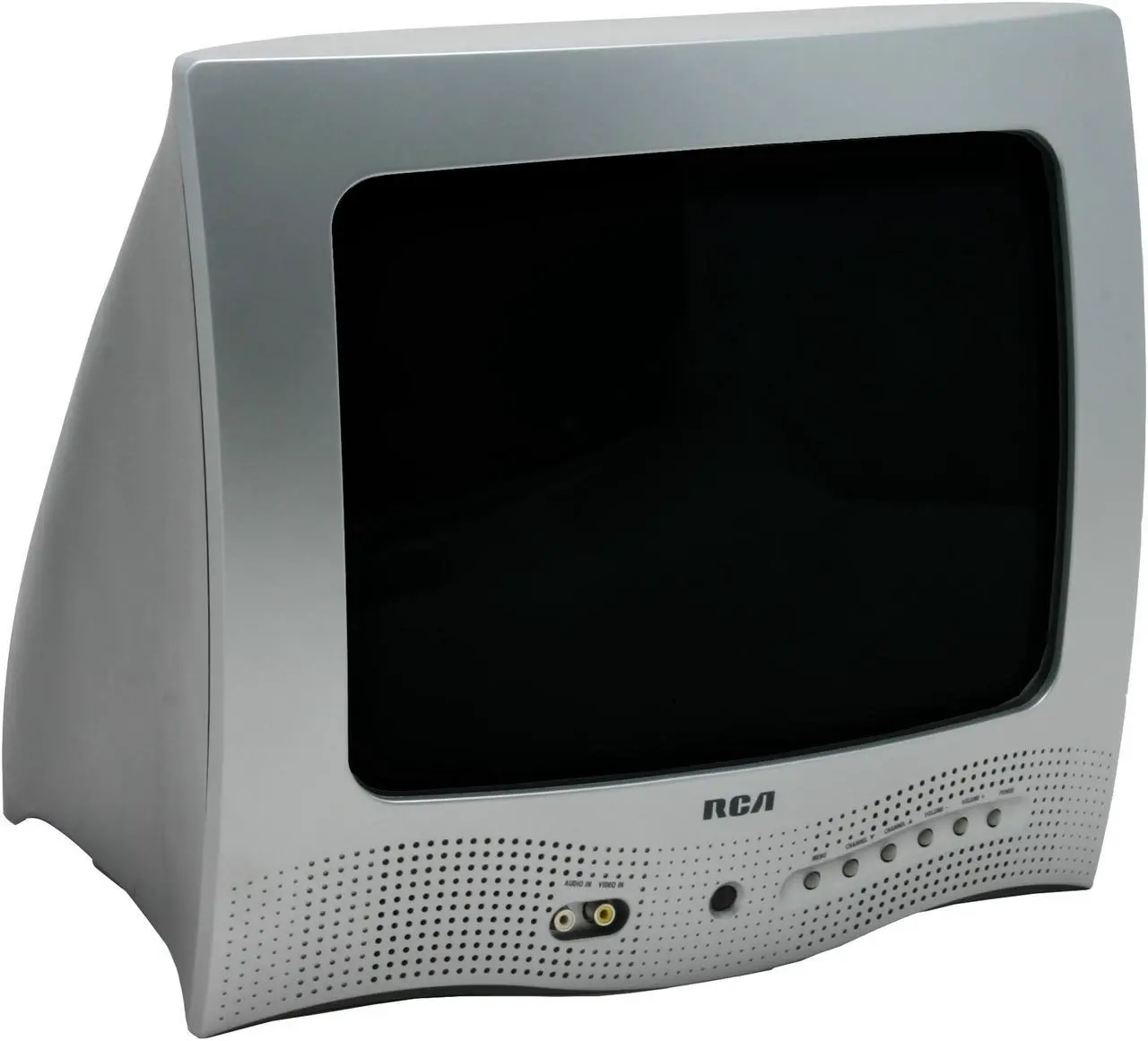 RCA E13320 13" Aspect Ratio 4:3 Silver Portable Television with Front ...