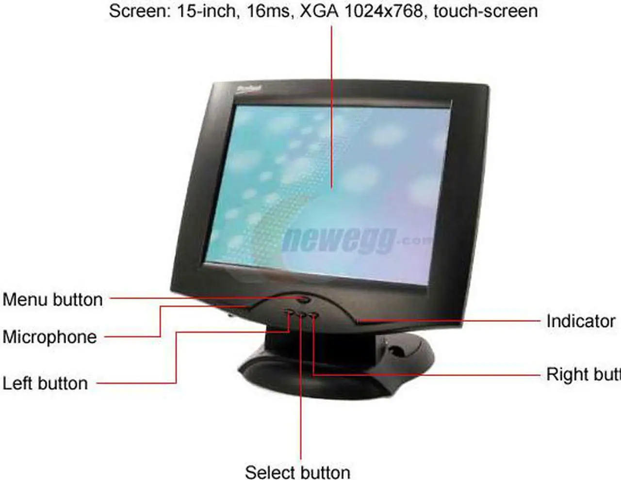 3M M150 (11-81372-129) Black 15" Serial Capacitive Touchscreen Monitor ...