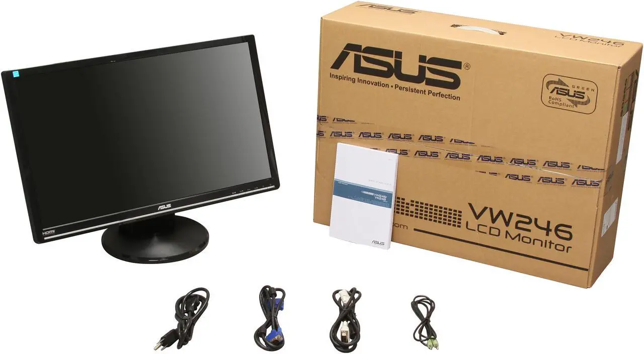 ASUS VW246H Glossy Black 24" LCD Monitor Built-in Speakers - Newegg.com