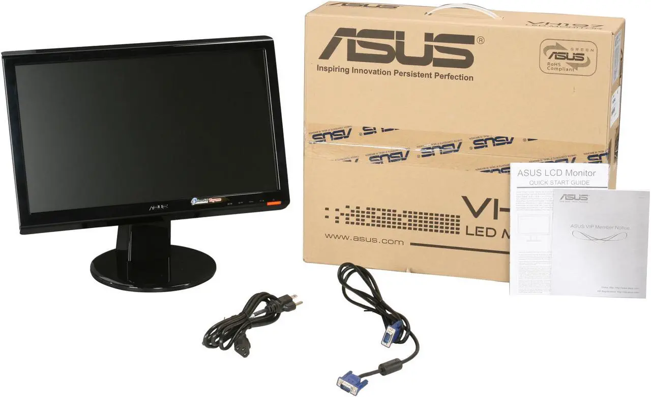 ASUS VH197D Black 18.5" 1366 x 768 5ms LED Backlight Widescreen LCD ...