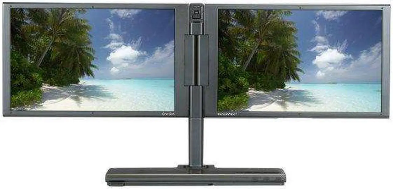 EVGA InterView (200-LM-1700-KR) Black Dual 17" 8ms Widescreen LCD ...