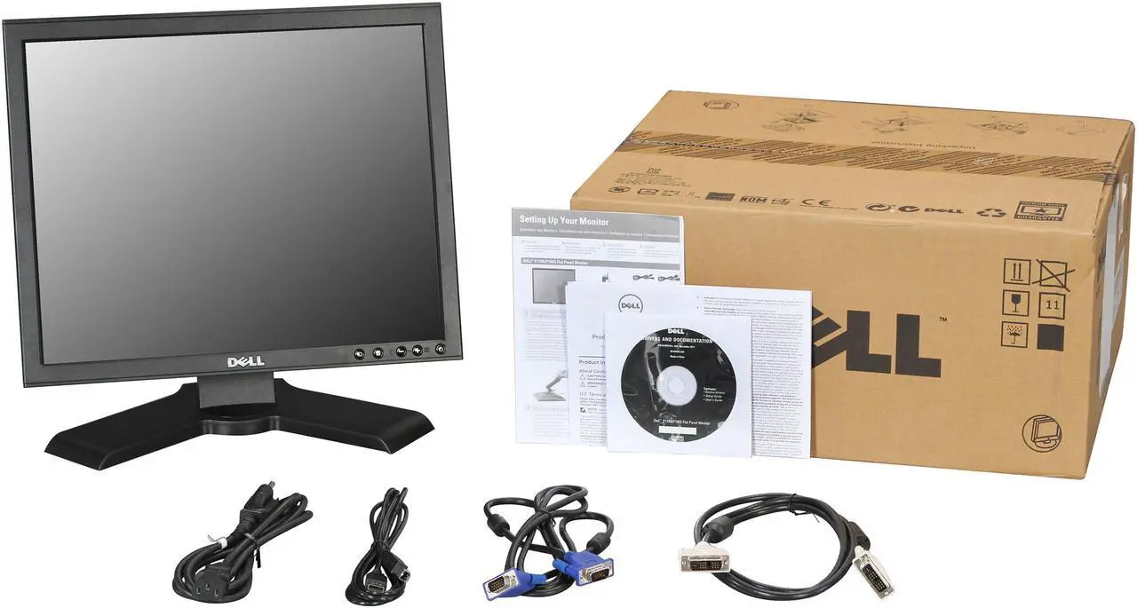 Dell P170S Black 17" 5ms Pivot, Swivel & Height Adjustable LCD Monitor ...