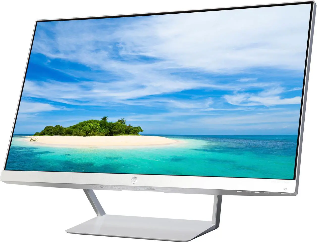 HP Pavilion 27xw-h Silver White 27" IPS 8ms Ultra-Wide Frameless LCD ...