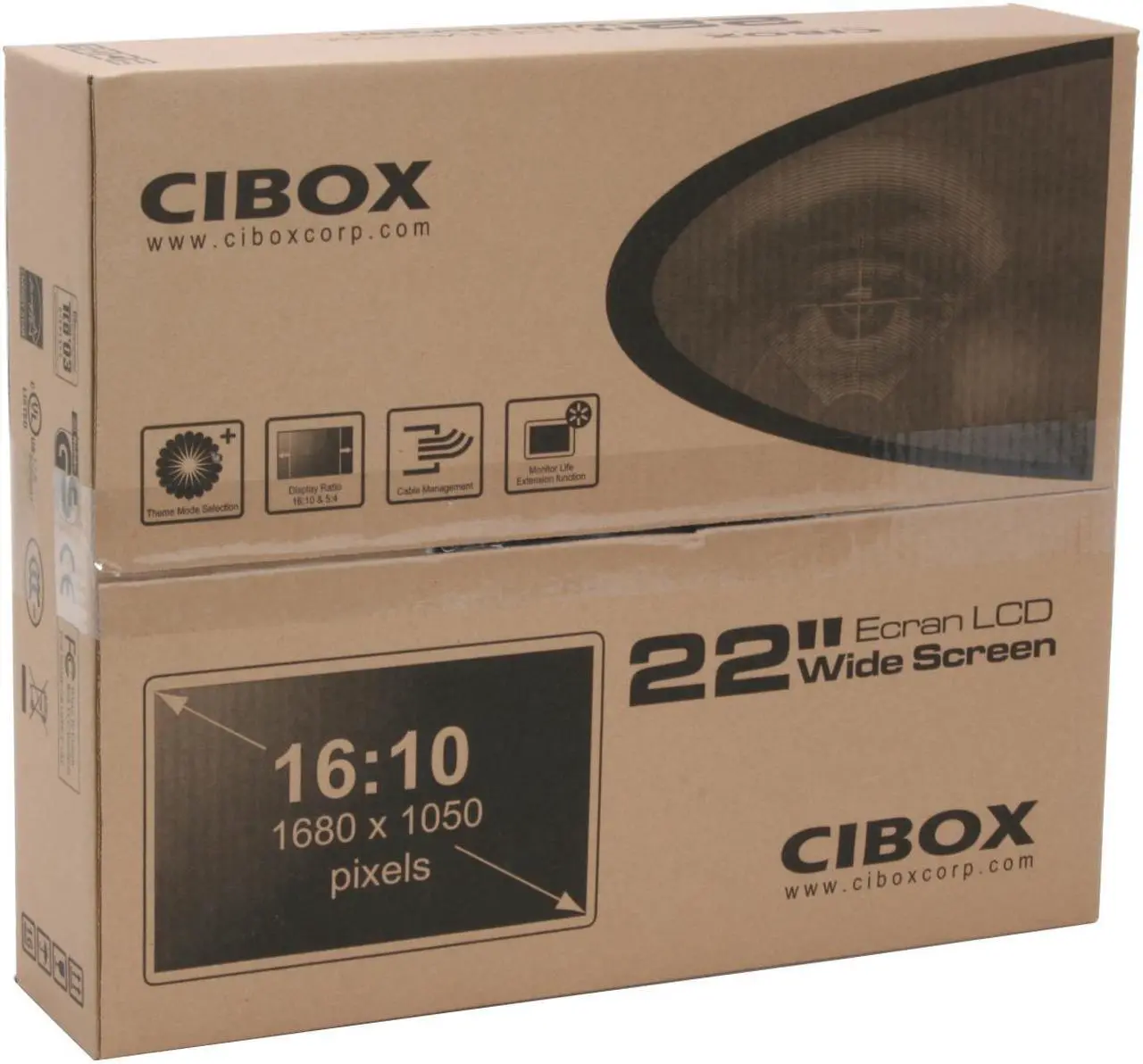 Cibox 22" WSXGA LCD Monitor 5 ms 1680 x 1050 D-Sub, DVI C2201 - Newegg.com