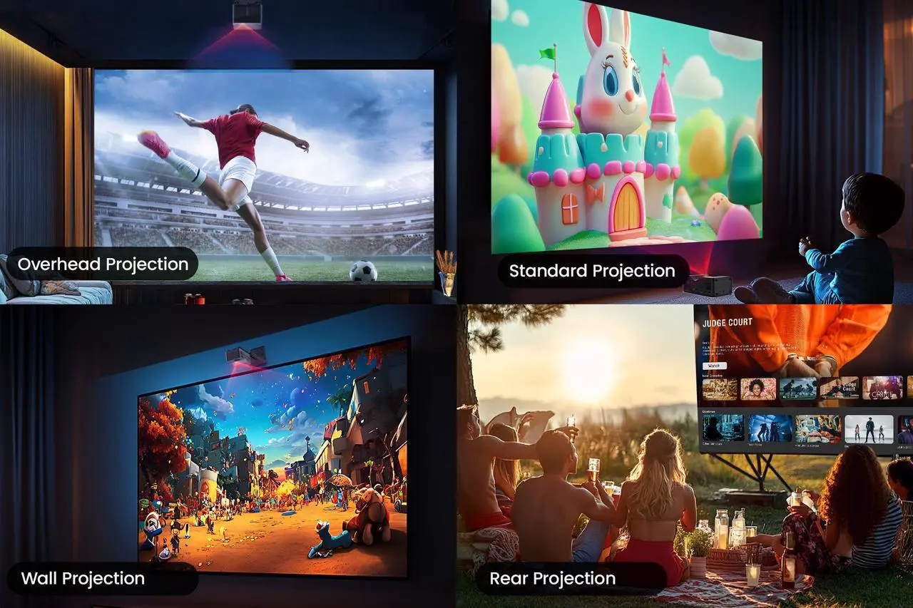 AAXA M8 UST Laser Projector Ultra Short Throw 4K Laser Projector 1100 ...