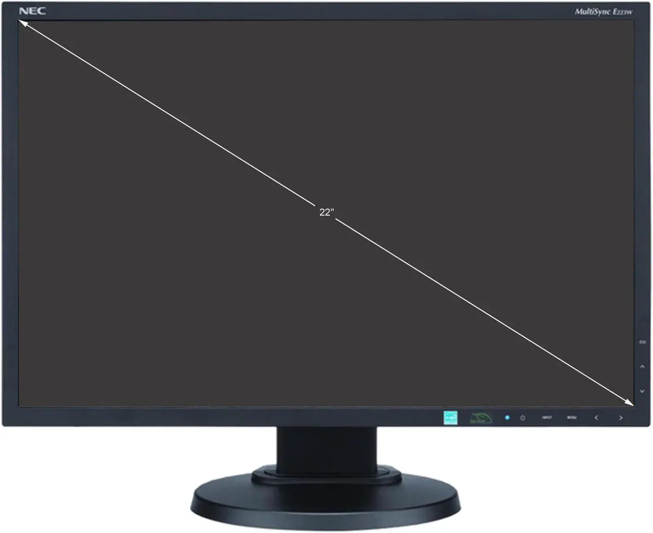Refurbished: NEC MultiSync E223W-BK Black 22" Widescreen TN Panel LED ...