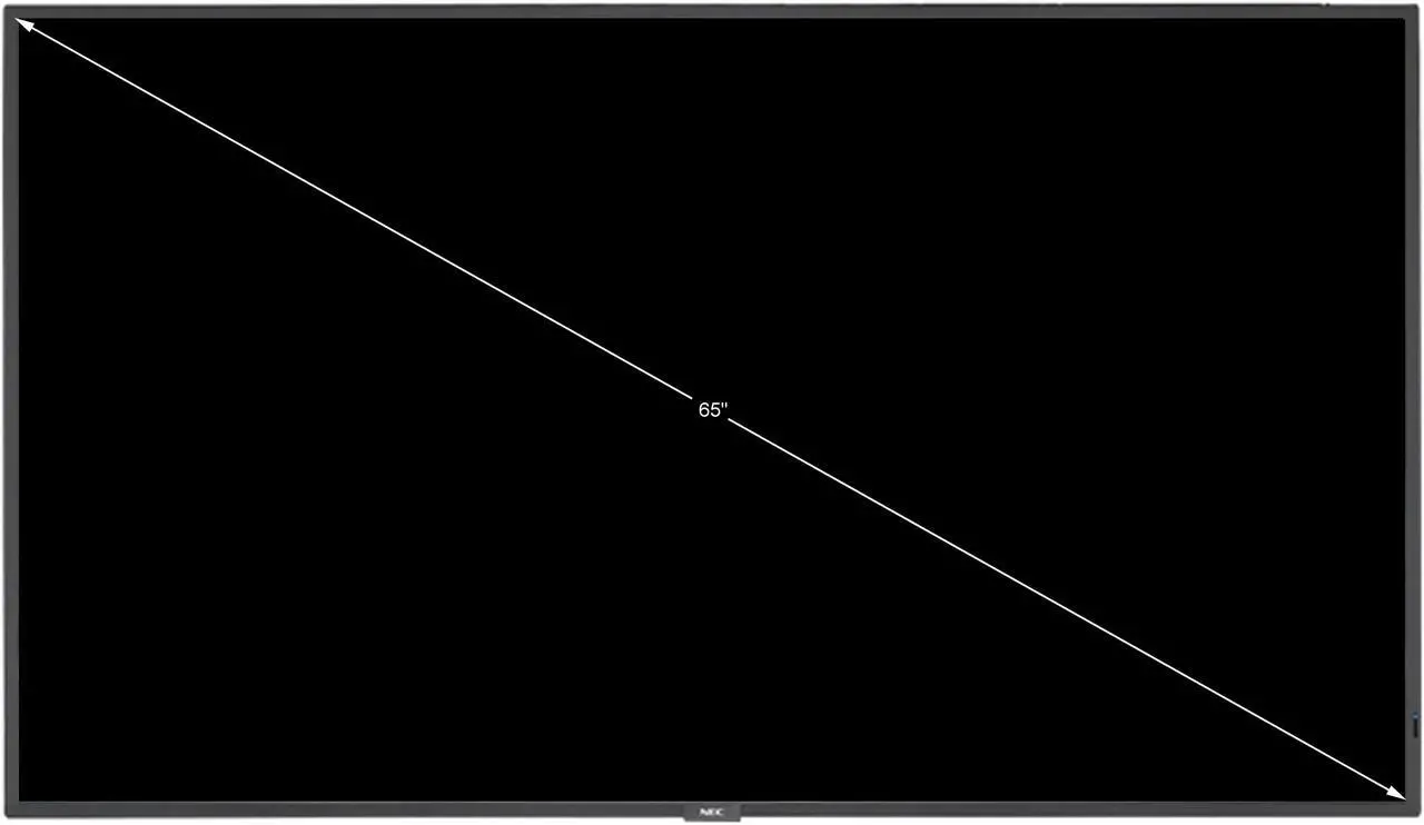 NEC Display Solutions ME651-AVT3 65" LED LCD, UHD, 400nits, HDMI x2, DP x1, Accepts SDM-S or L ...