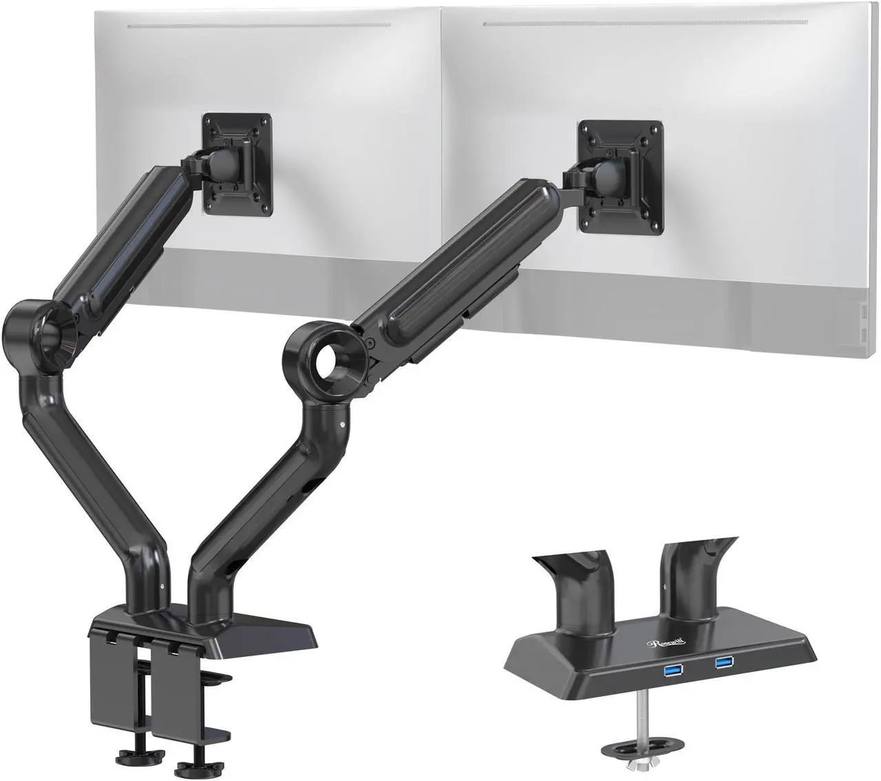 Rosewill Premium Dual Monitor Mount, 13 to 35 Inch, Premium Dual ...