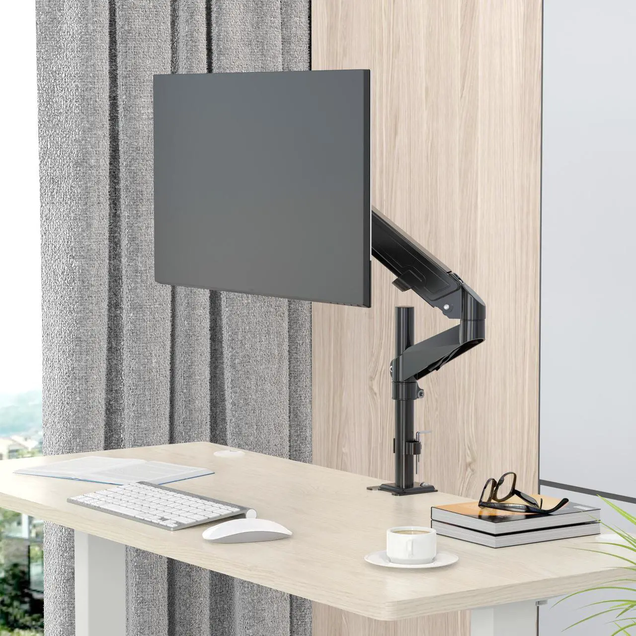 Rosewill Single Monitor Mount, Adjustable Monitor Arm Desk Mount Fits ...