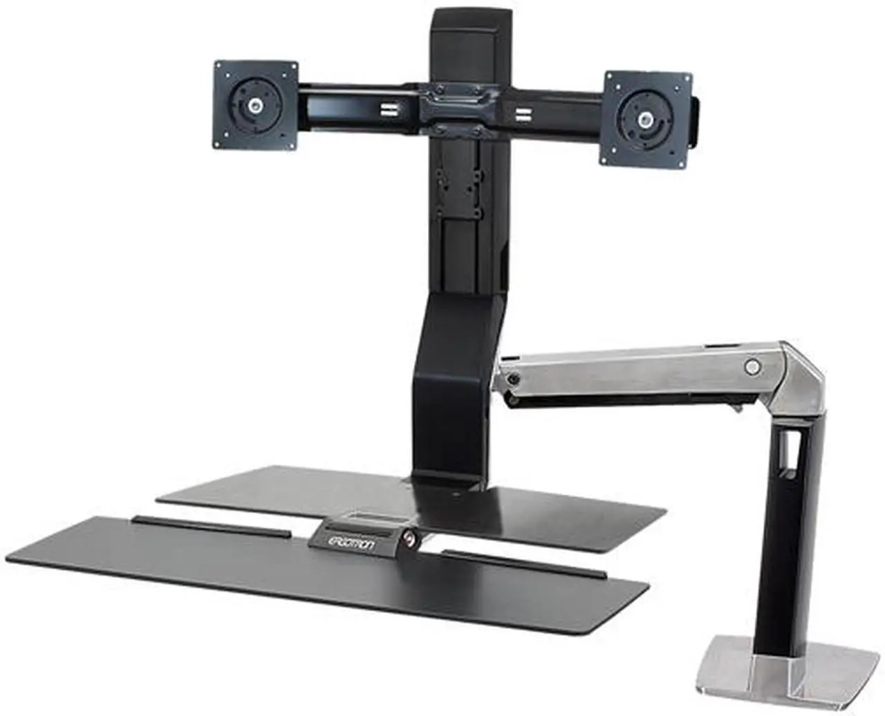 Ergotron 24-272-026 WorkFit-A, Dual Monitor Sit-Stand Workstation, with ...