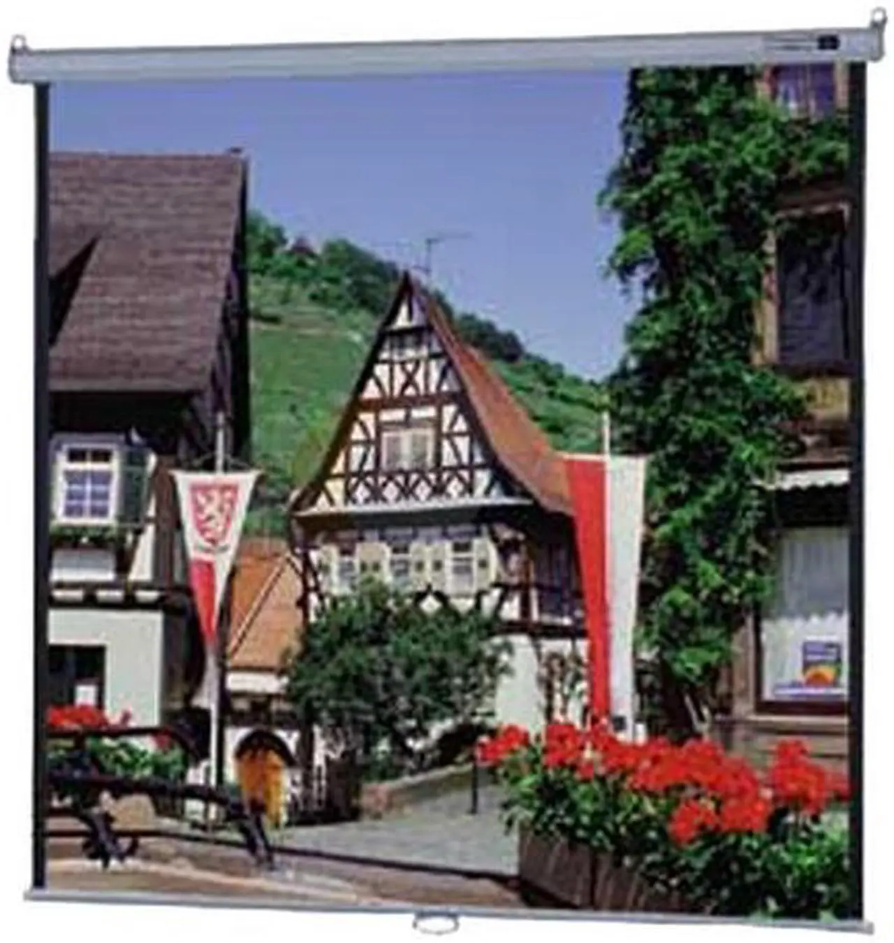 Da-Lite 40203 Model-B Pull Down Manual Screen 72'' x 96'' Matte White ...