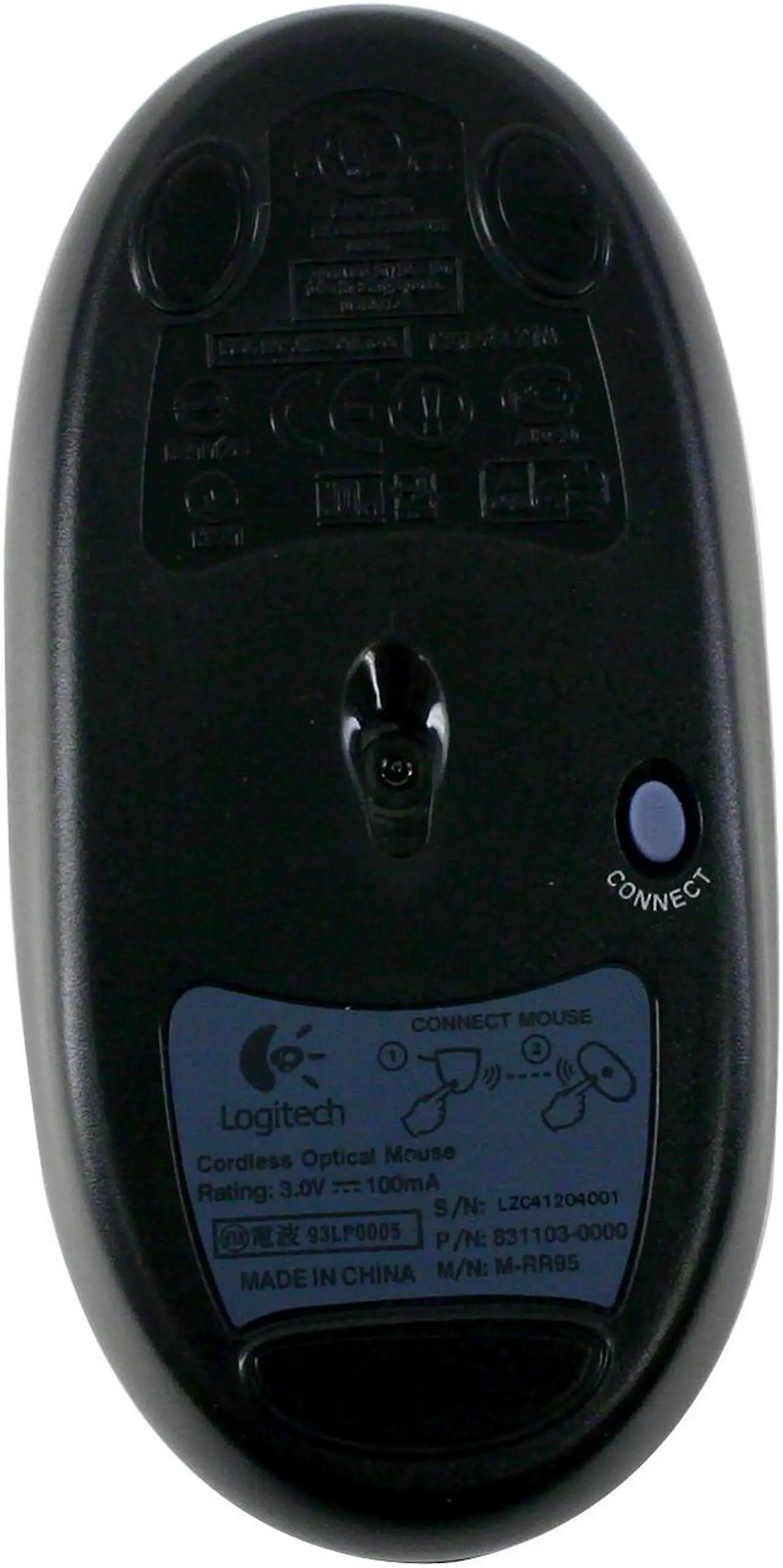 Logitech Cordless Optical Mouse 931156-0403 Black RF Wireless Optical ...