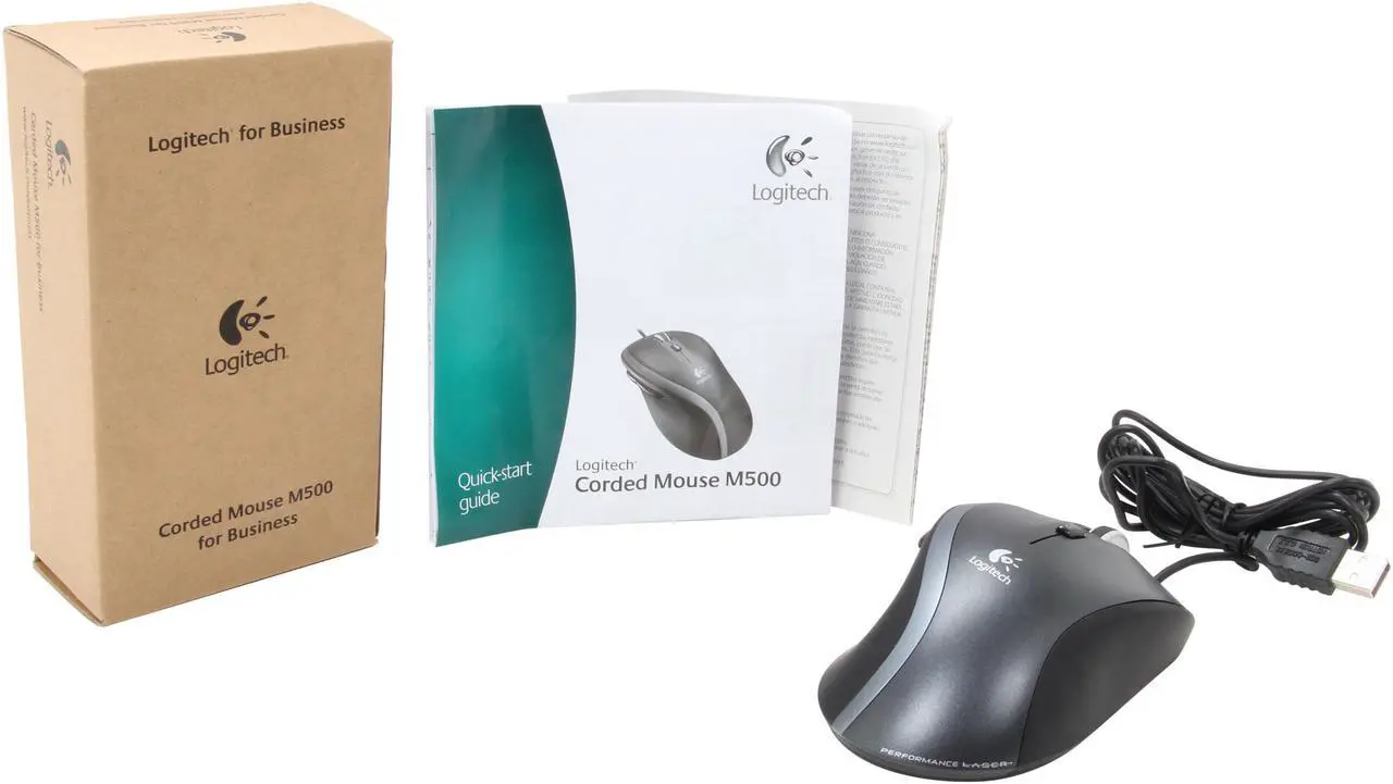 Logitech M500 910-002810 Black Wired Mouse - Newegg.com