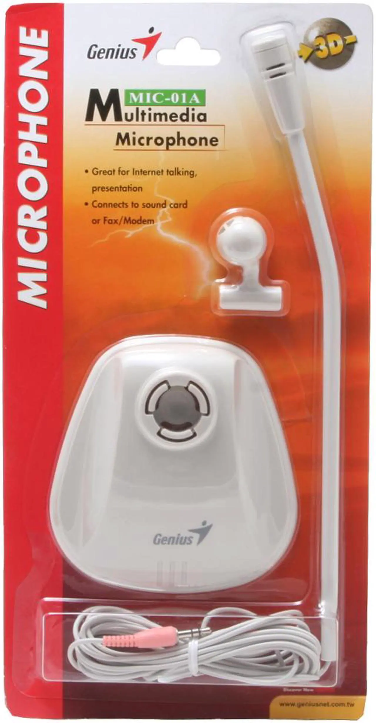 Genius MIC-01A White Microphone - Newegg.com