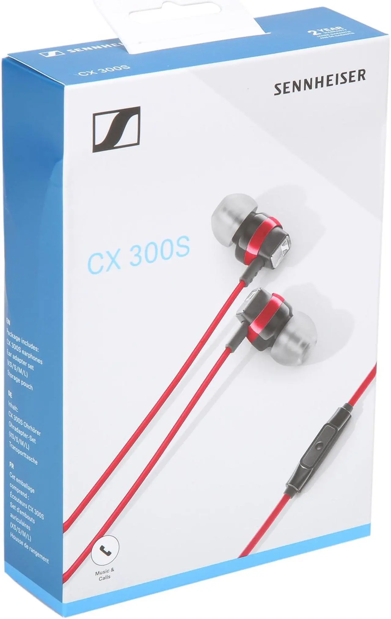 Sennheiser CX 300S In Ear Headphone with One-Button Smart Remote (Red ...