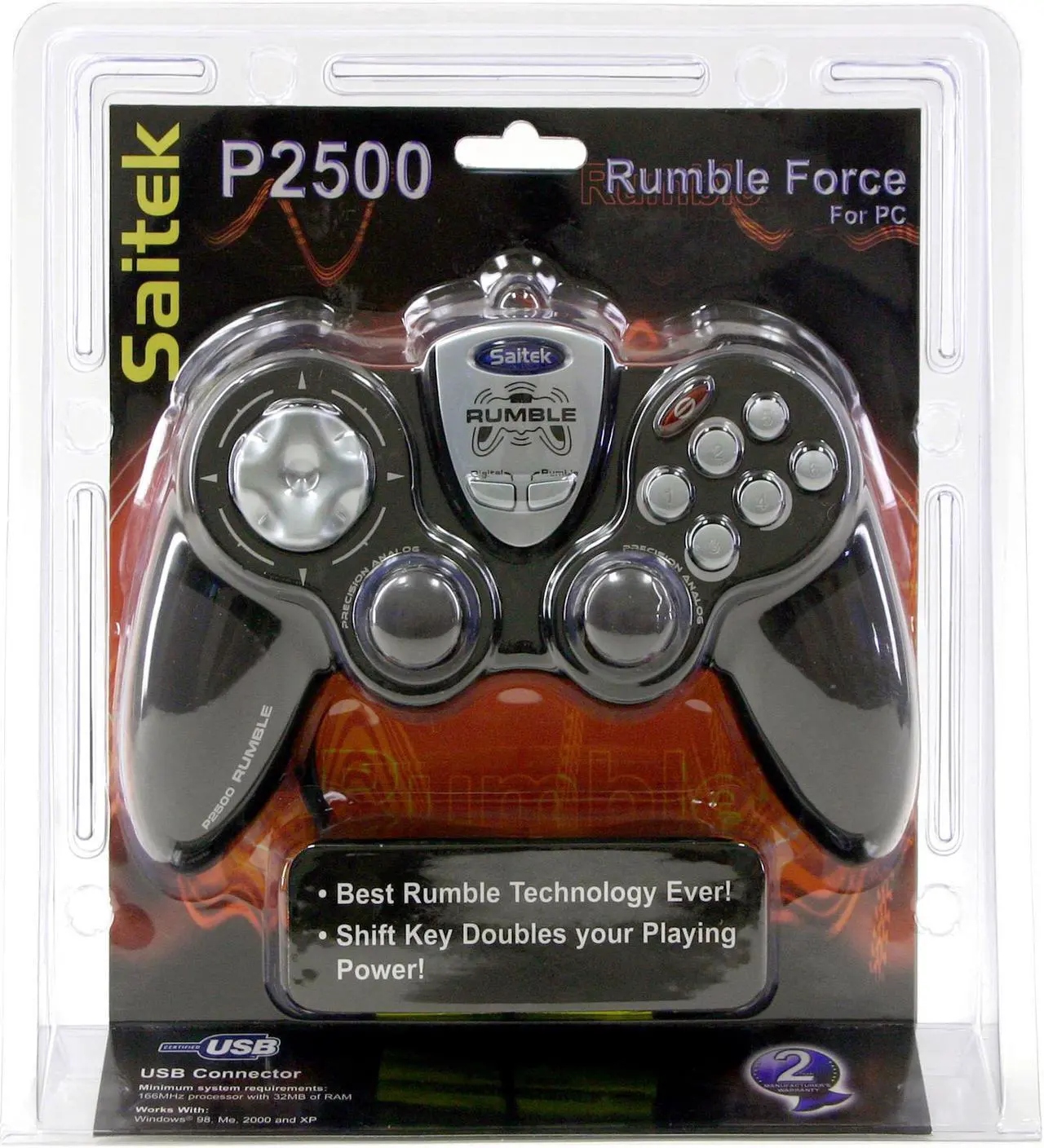 Saitek J62 P2500 Rumble Force Pad - Newegg.com