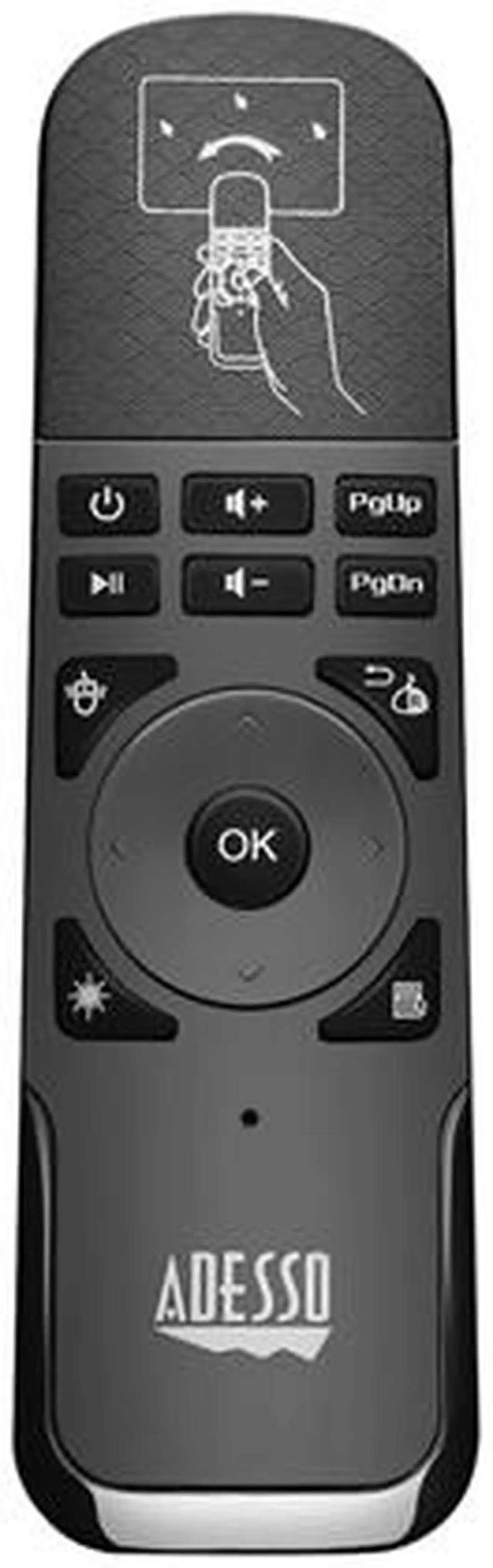 Adesso WKB-4010UB 2.4 GHz wireless Air mouse Remote to control Smart TV ...