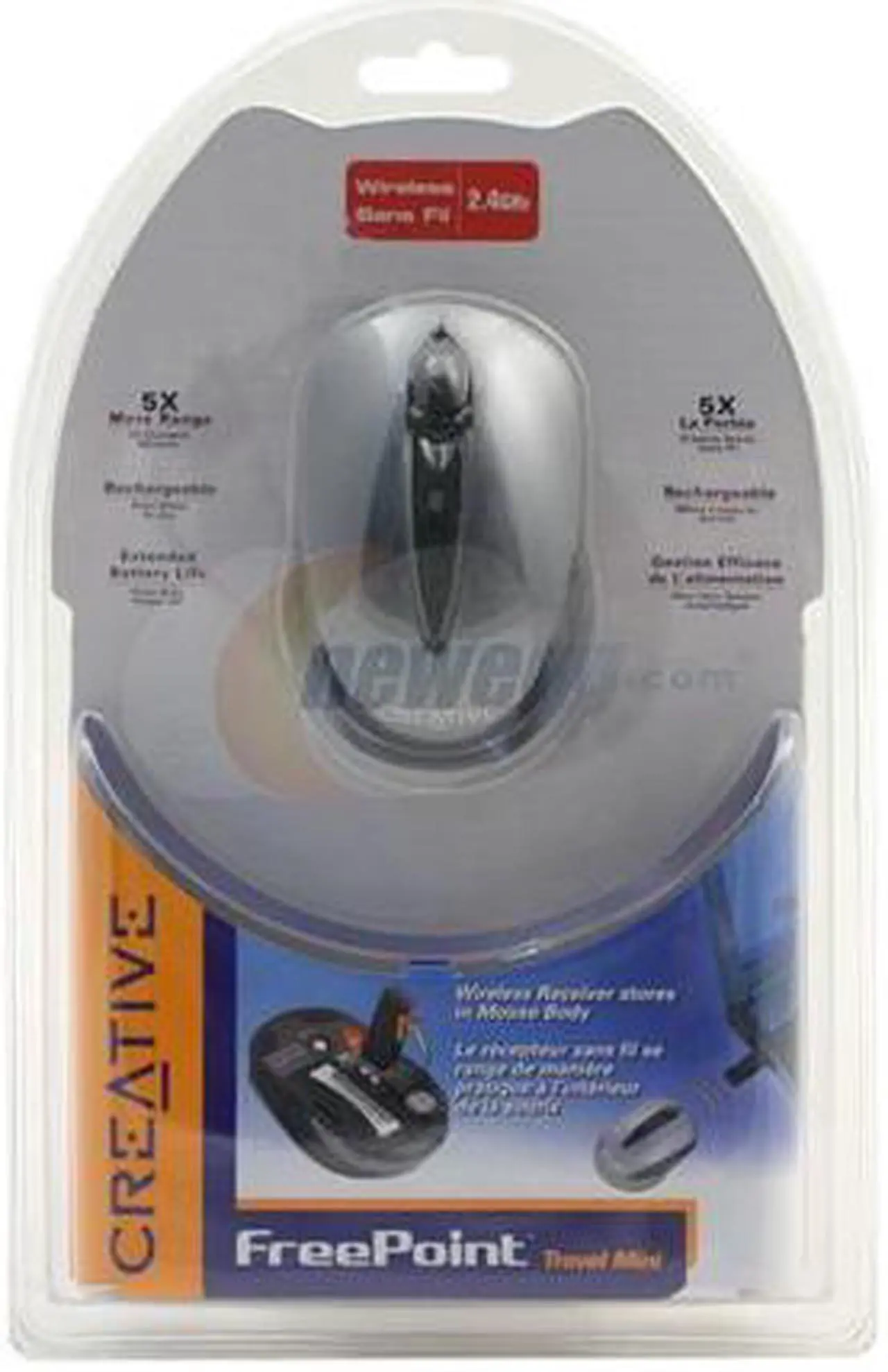 Creative 7300000000291 Gray RF Wireless Optical Travel Mini Wireless ...