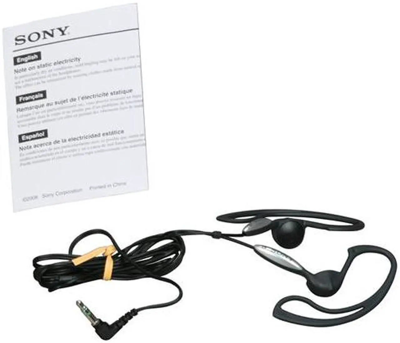 SONY Black MDR-J10/BLACK Vertical in-the-ear Clip Style Headphone ...