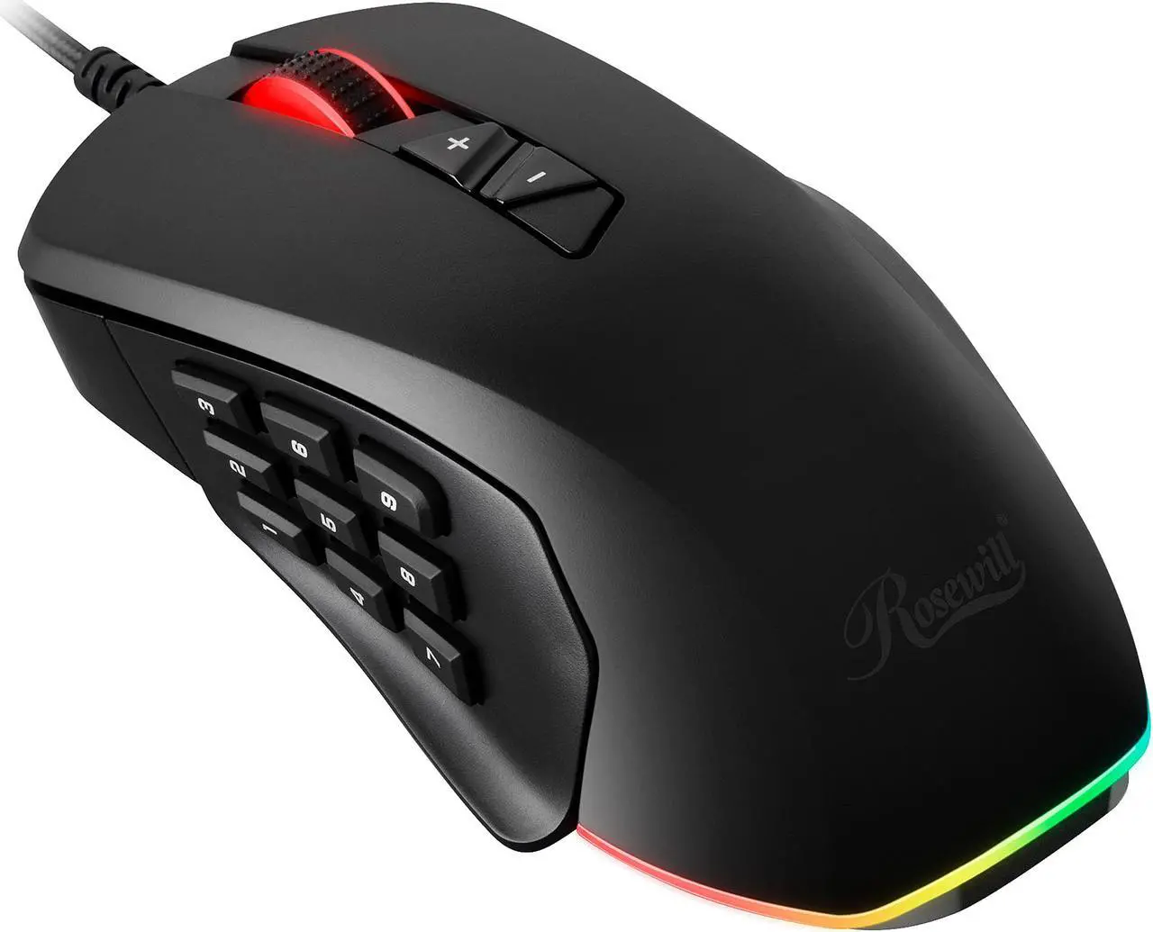 Rosewill NEON M63 Wired Gaming Mouse with Interchangeable Side Plates ...