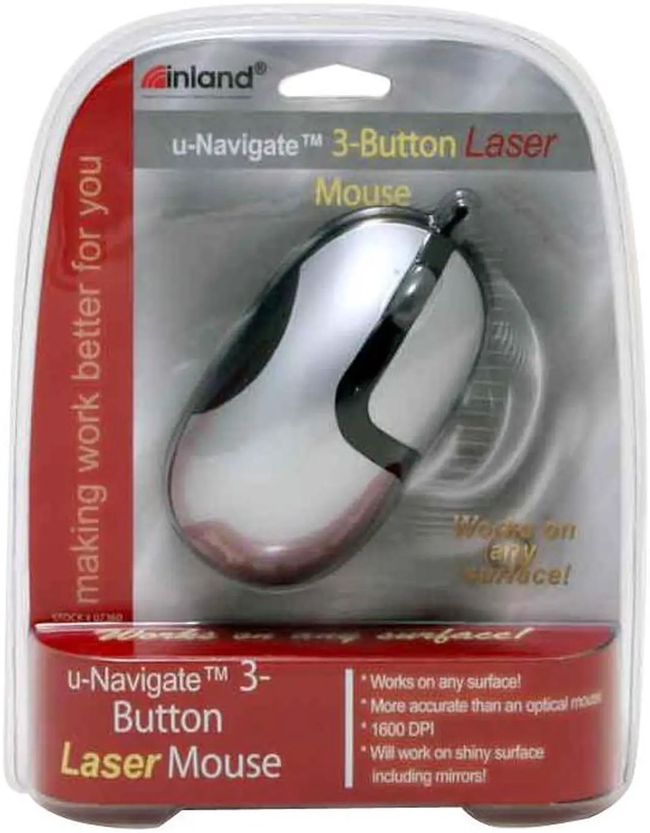 inland 7360 Silver & Black Wired Laser Mouse - Newegg.com