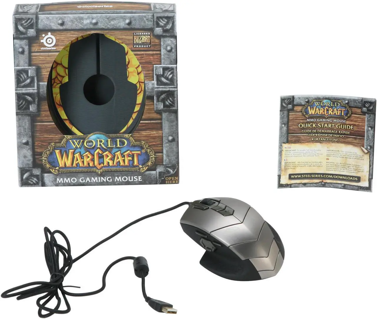 steelseries World of Warcraft MMO 15 Buttons USB Wired 3200 dpi Gaming ...