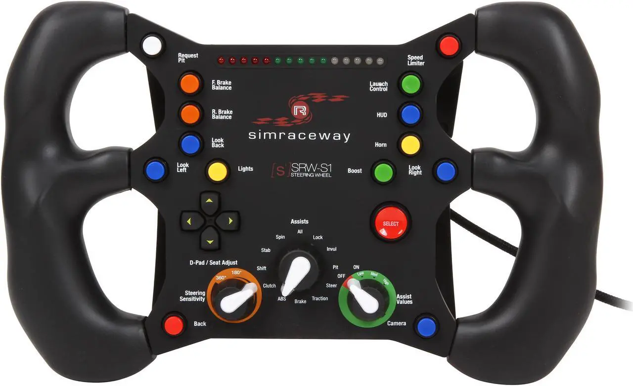 Refurbished: SteelSeries 69005 Simraceway SRW-S1 Gaming Steering Wheel ...
